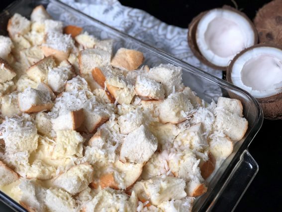 Creamy Coconut Bread Pudding - Sweet Carolina