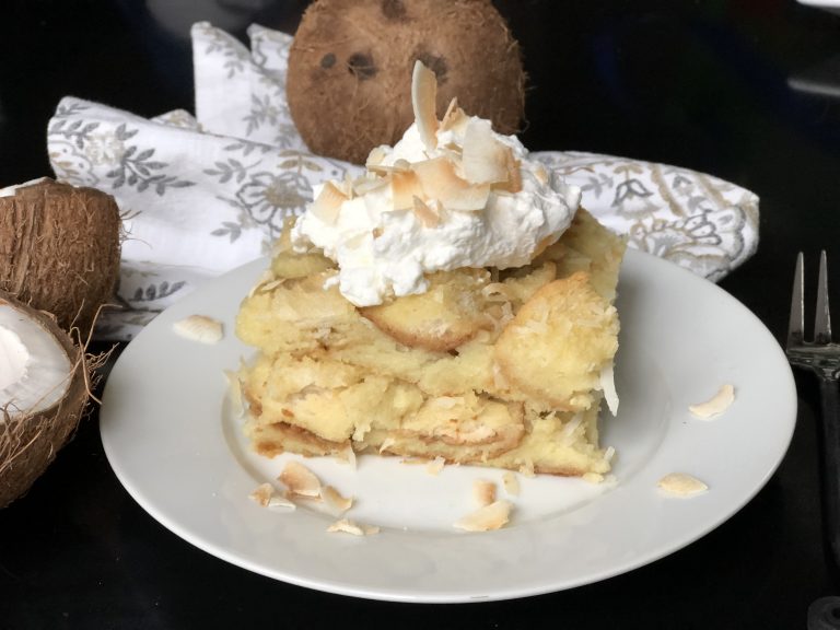Creamy Coconut Bread Pudding - Sweet Carolina
